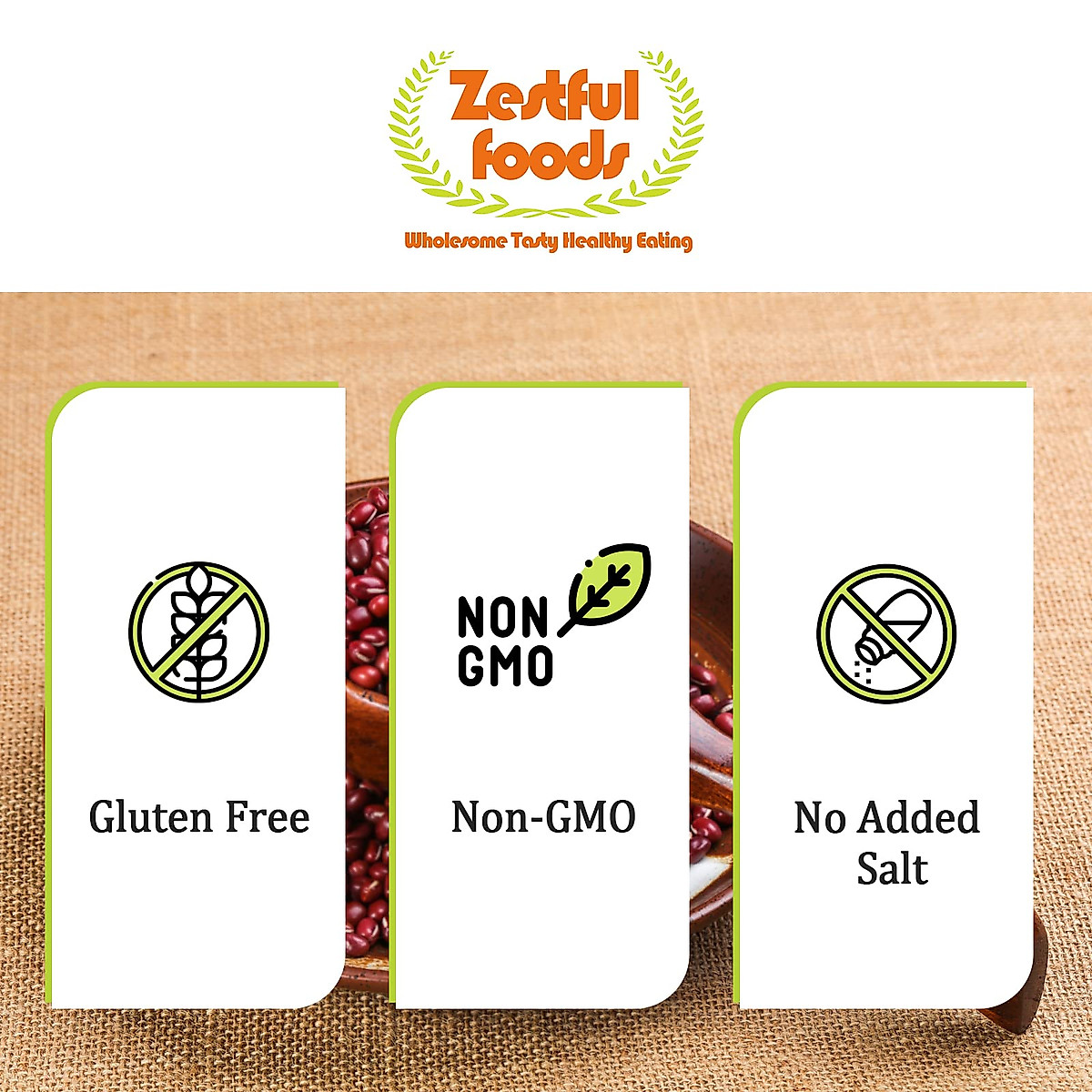 Zestful Foods Adzuki Beans - Chinese Red Beans, Non-GMO, Sproutable, Vegan - Perfect for Asian Recipes, Soups, and Desserts - 4 Lbs. (2 pack, 2 Lbs. each)