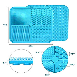MateeyLife X Large Licking Mats for Dogs and Cats, Lick Mats with Suction Cups for Dog Anxiety Relief, Cat Peanut Butter Lick Pad for Boredom Reducer, Dog Slow Feeder for Bathing Grooming