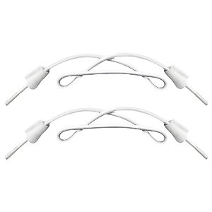 Endoto Shoelaces for Hey Dude Elastic Strings Replacement Laces Shoes(Color:White,Size:18Inch)