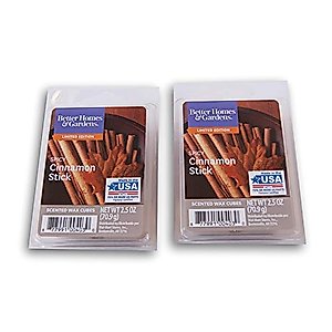 Better Homes and Gardens Holiday Themed Scented Wax Cubes Bundle - Spicy Cinnamon Stick