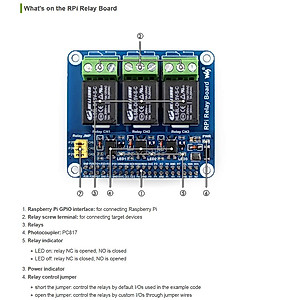XYGStudy Raspberry Pi Expansion Board Power Relay Module for Raspberry Pi 4 3 2 Model B B+ A+