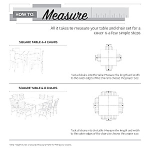 Classic Accessories Veranda Water-Resistant 108 Inch Rectangular Patio Bar Table & Chair Set Cover, Patio Covers for Outdoor Furniture