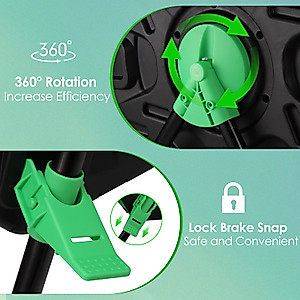 Compost Tumbler Dual Chamber, Rotating Composter Tumblers, 2x18.5 Gallon Composting Bin Outdoor, Waste Food Reuse, Heavy Duty for Garden Patio Easy Turning