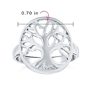 Bling Jewelry Round Open Circle Celtic Family Wishing Tree Of Life Ring For Women For Teen 925 Sterling Silver