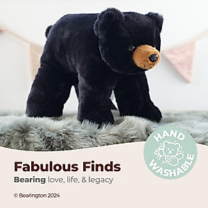 Bearington Bandit Plush Stuffed Animal Black Bear Teddy, 18"