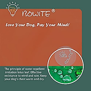 Dog Raincoat with Hood and Leash Hole, Bowite Waterproof Lightweight Breathable Dog Rain Jacket with Reflective Strip for Small Medium Large Dogs, Fashion Dog Raincoat Poncho (Orange, 3XL+)