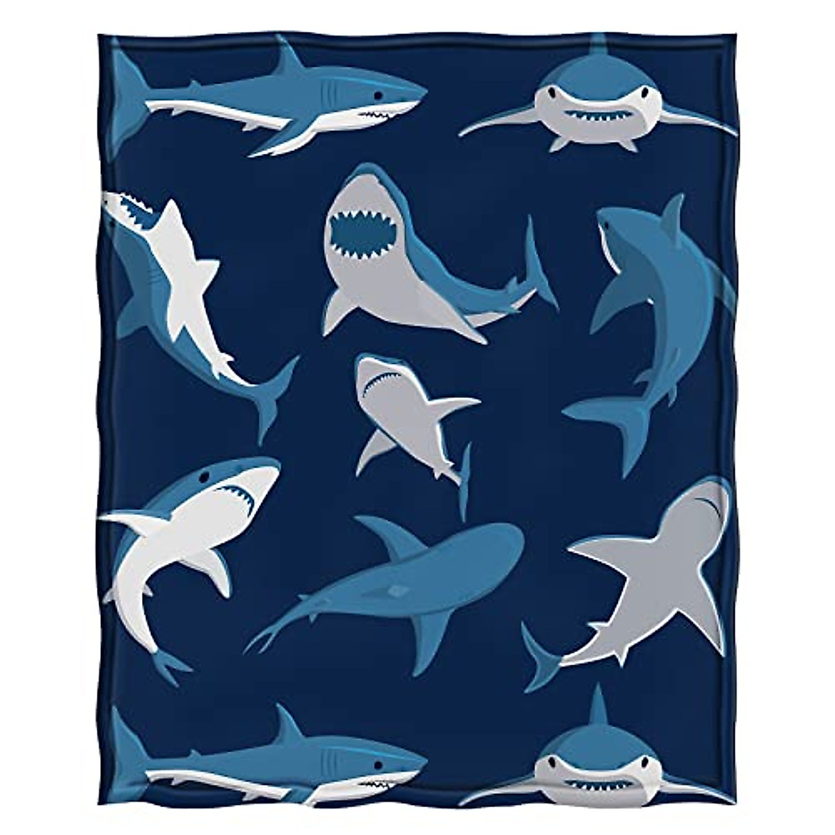 Levens Shark Blanket Gifts for Women Girls Men, Ocean Animal Decoration for Home Bedroom Living Room All Seasons, Soft Comfy Smooth Lightweight Throw Blankets 50"x60"