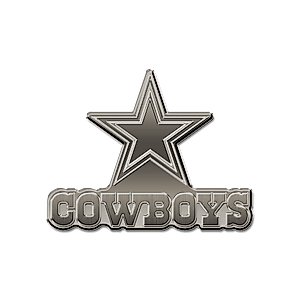 Rico Industries NFL Dallas Cowboys Antique Auto Emblem Antique Nickel Auto Emblem for Car/Truck/SUV