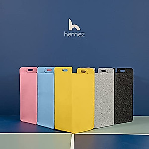 Hennez Collapsible Laundry Hamper Felt 70L - Lightweight Foldable Laundry Bin - Dirty Clothes Hamper - Tall Basket - Laundry Baskets with Handles - Pop Up Laundry Hamper - Felt Basket - Kids Hampers