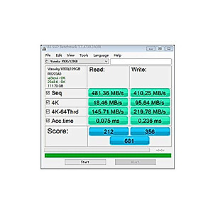 ECOiNVA Vaseky SATA MLC SSD Hard Drive Disk 120G 240G 350G 480G 2.5 Inch Laptop Desktop Computer Solid State Drive Noiseless Hotless Shockproof (240G)