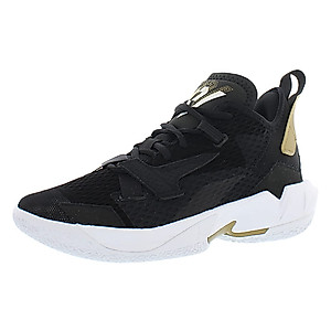 Nike Air Jordan Why Not Zero.4 GS Basketball Trainers CQ9430 Sneakers Shoes (UK 4.5 us 5Y EU 37.5, Black White Metallic Gold 001)