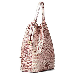 BRAHMIN Melbourne Marlowe Bucket Bag Pink Icing One Size