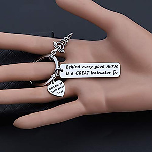 MAOFAED Best Nurse Instructor Ever Keychain (Nurse Instructor Keychain)