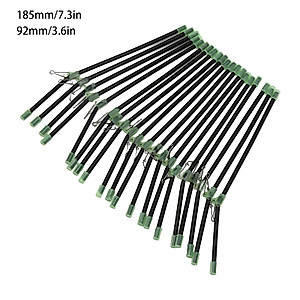 Milltrip Trolling Tube Fishing Lures, 20Pcs Plastic Sea Fishing Anti Tangle Feeder Boom with Snaps Tube Balance Connector for Cod Fishing Teaser Saltwater Game Fish