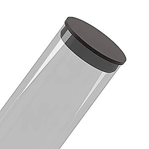 Round Polypropylene Plugs - Round Tube Plug - For Cleartec 2-3/4" Tubes - Black PP MOCAP PRP2.750BLK (qty25)