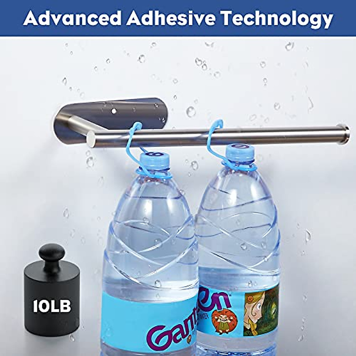 Paper Towel Holder, Under Cabinet Paper Towel Holder for Kitchen, Self Adhesive Paper Towel Roll Holder Wall Mount, SUS304 Stainless Steel Paper Towel Rack Stick on Wall for Bathroom