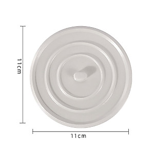 Ruiwaer 4PCS White Flat Suction Sink Stopper Rubber Silicone Shower Drain Bath Plug Stopper Bathtub Drain Stopper Plug Sink Plug Universal Sink Stopper for Kitchens, Bathrooms and Laundries