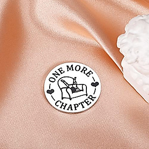 Funny Gifts Decision Coin for Book Lovers Teen Boys Girls One More Chapter Decision Maker for Son Daughter Teens Stocking Stuffers for Men Women Friends Bookworm Reader Student Coworker Reading Gifts