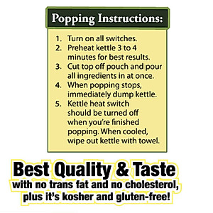 Country Harvest Popcorn Portion-Pack for 8-Ounce Poppers (Regular Case, 24-Count)