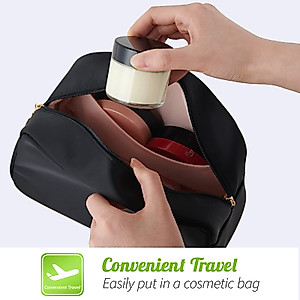 2oz Jars with Lids, HOA Kinh 30 Pack Clear Glass Jars with Lids Empty Cosmetic Containers Round Airtight Glass Jar with Inner Liners and black Lids for Storing Lotions, Powders, and Ointments