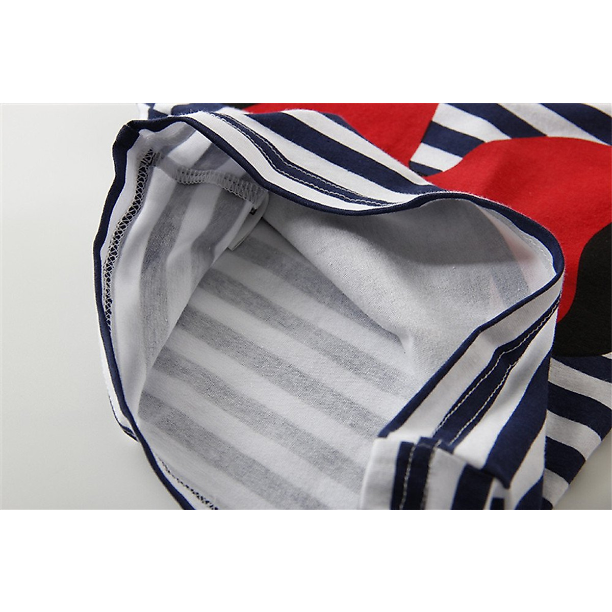 Mud Kingdom Cute Toddler Girl Outfits 4T Red Summer Stripe