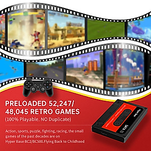 Retro Game Console Made by 2T External Hard Drive, Emulator Console Built-in 52,247 Games, Batocera Game System 84 Emulators Compatible with PS2/WiiU/MAME/X Box/SS, Plug and Play in Windows
