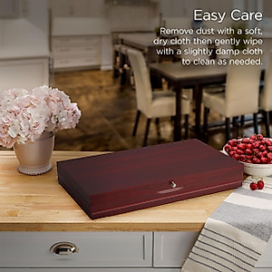 Wallace Dark Walnut Flatware Chest, 19 inches wide