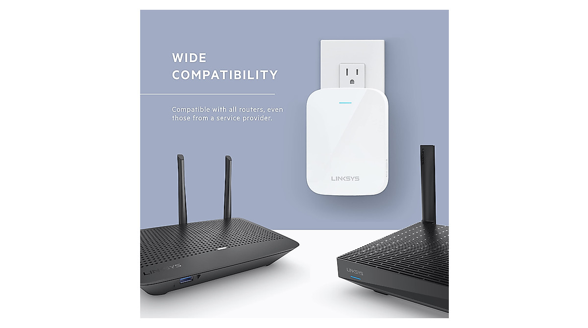 Linksys WiFi 6 Range Extender - Boost Coverage Up to 2000 Sq Ft