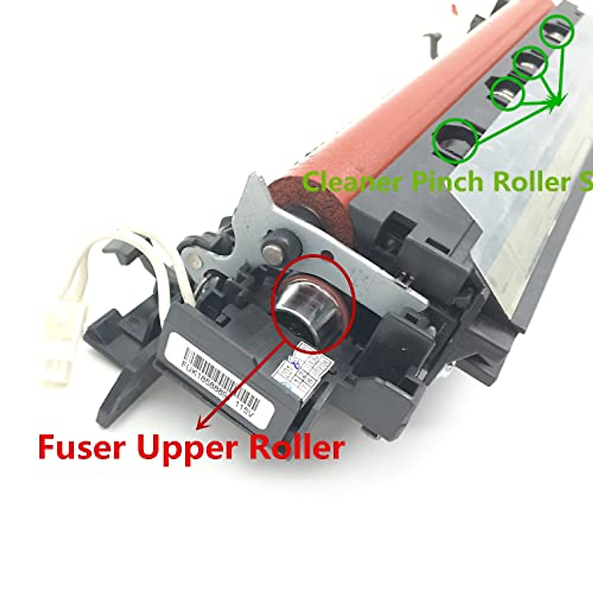 TJPARTS Fuser Upper Roller Heat Roller Hot Roller + Cleaner Pinch Roller S Set Compatible with Brother HL-3140CDW HL-3150CDN HL-3170CDW HL-3180CDW MFC-9130CW MFC-9330CDW MFC-9340CDW MFC-9335CDW
