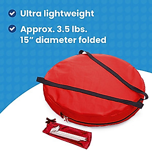 WeatherPod – The Original Large Upper-Body Pod – 1-Person Wearable Pod for Manual & Electric Wheelchairs and Folding Chairs, Protection from Cold, Wind and Rain – Red