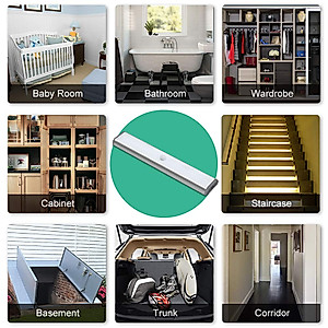 Under Cabinet Lights,Under Counter Lights for Kitchen, Under Cabinet Lighting,Motion Sensor Closet Light Rechargeable Wireless 20-LED Kitchen Under Counter Lighting Magnetic Closet Lighting (3Pack)