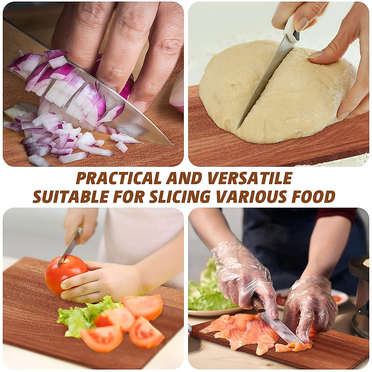 18 Pcs Wood Cutting Board Bulk Kitchen Chopping Boards Large Serving Board Wooden Cutting Board Set for Kitchen Meat Cheese Bread Vegetables (14" x 10",Acacia Wood)