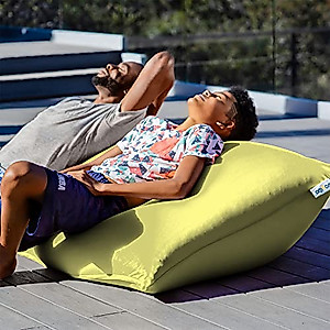 Yogibo Zoola Max Outdoor Bean Bag Chair, Oversized Beanbag Couch, Water Resistant, Cozy Patio Deck Lounge Furniture, Sunshine
