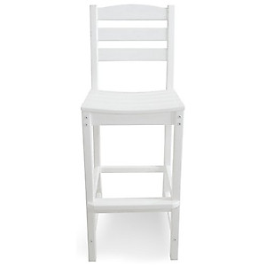 POLYWOOD TD102WH La Casa Café Bar Side Chair, White