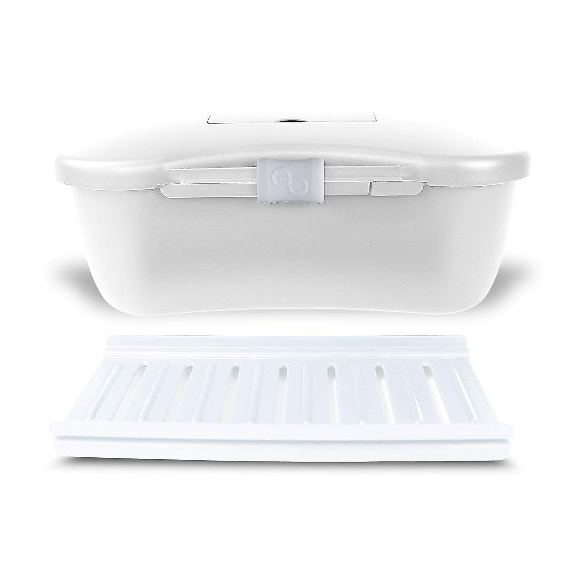 Joyboxx + Playtray Limited Edition - The #1 Toy Box for Adults - Hygienic Clean and Lock Storage System, Made in The USA, Non-Toxic, Recyclable (White and White)