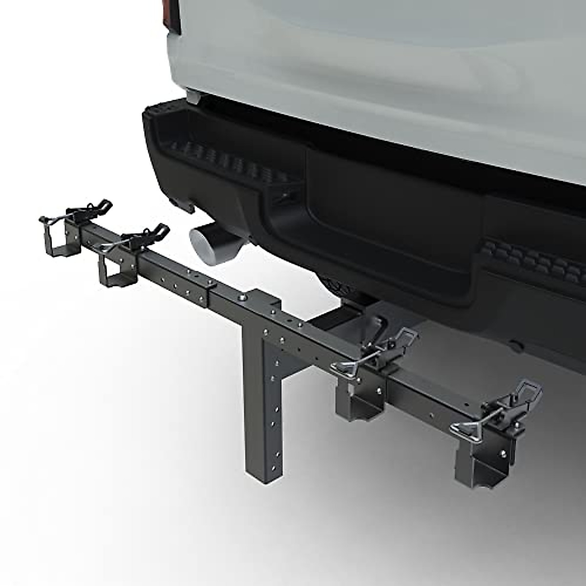 ELITEWILL 2” Double Can Garbage Towing Trailer Hitch,Trash Can Transporter Hauler Fit for Truck/Golf Cart/ATV/UTV/Trailer with 2in Hitch Receiver