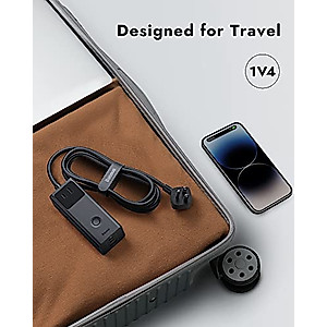 USB C Charger, Baseus PowerCombo Pro 40W, Surge Protector Power Strip, 6-in-1 USB C Charging Station with 3 Outlets, 2 USB-C Ports, USB Port, for Nightstand, Travel, TV Cabinet, and End Table