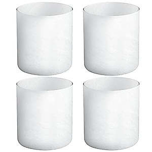 HGHYjrxfkl 4 Pack Alabaster White Glass Lamp Shades, Cylinder Glass Lamp Shades Replacement with 1-5/8-inch Fitter Opening for Pendant light, Desk lamp,Wall Sconces and Bathroom Vanity lights.
