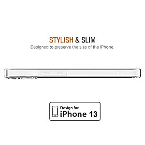 Shamo's Compatible with iPhone 13 Case, Clear Cases Shockproof with TPU Silicone Bumpers Anti-Scratch Cover, Transparent HD Clear [ Anti Yellowing ] (Clear)