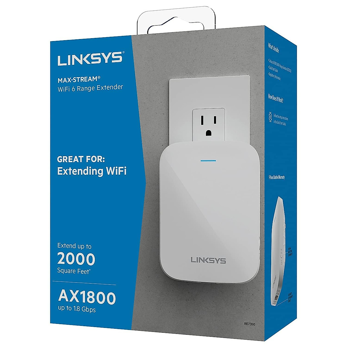 Linksys RE7350 Dual-Band Wi-Fi 6 Wireless Range Extender