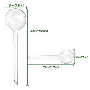 Gddochn 6 Pack Plant Self-Watering Bulbs,Clear Garden Watering Globes,Automatic Water Device for Plants,Indoor Outdoor Decor