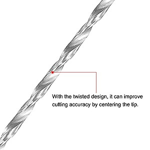 uxcell HSS(High Speed Steel) Extra Long Twist Drill Bits, 3mm Drill Diameter 160mm Length for Hardened Metal Woodwork Plastic Aluminum Alloy 2 Pcs