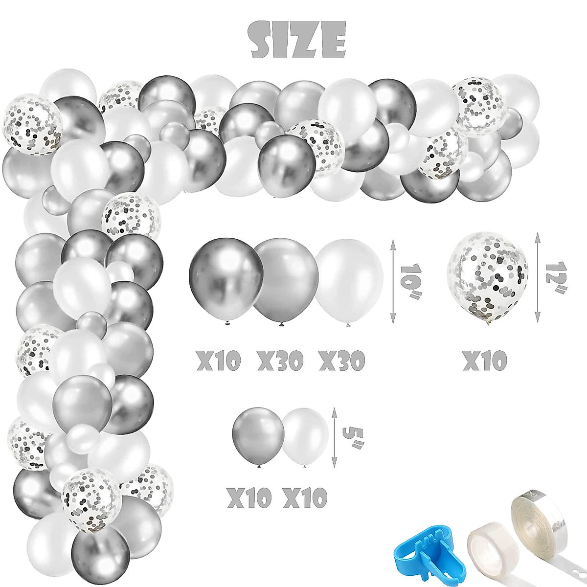 130 Pcs Dancing Queen Bachelorette Party Decorations Silver You are the Dancing Queen Balloons Disco Bachelorette Balloons Garlands Arch Kit for Bridal Show Wedding Party Supplies Decorations