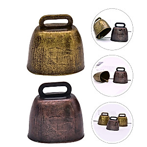 SEWACC 12 pcs Cow Horse Farm Animal Bell Cow Bell Sheep Bells Sheep Grazing Copper