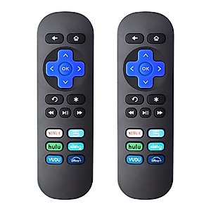 Replacement Remote Control Compatible with Rku- Express，for Rku- Box, for Rku- Player，for Rku- Premiere，Compatible for Rku- 1/2/3/4 (HD,LT,XS,XD).(NOT for Rku- Stick and Rku- TV)(Pack of 2)
