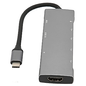USB Charging Hub, Powerful Docking Station 5Gbps Data Transmission Read TF Card Plug and Play for Laptop for Projector for Computer