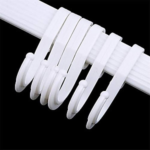 Idiytip 6 Row Waterproof Oilproof Strong Sticking Wall Hanger Corner Adhesive Hook Kitchen Bathroom Self Hooks Stick Home Decor,White