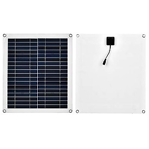 20W Flexible Solar Panel,New Waterproof Flexible Polycrystalline Solar Panel Charger Outdoor para barcos, autocaravanas, caravanas y sistemas de desagüe