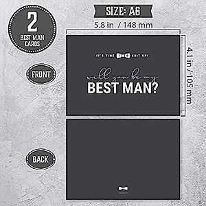 Hat Acrobat Groomsman Proposal Cards 8 Will You Be My Groomsman and 2 Best Man Cards with Envelopes | Set of 10 Groomsmen Cards