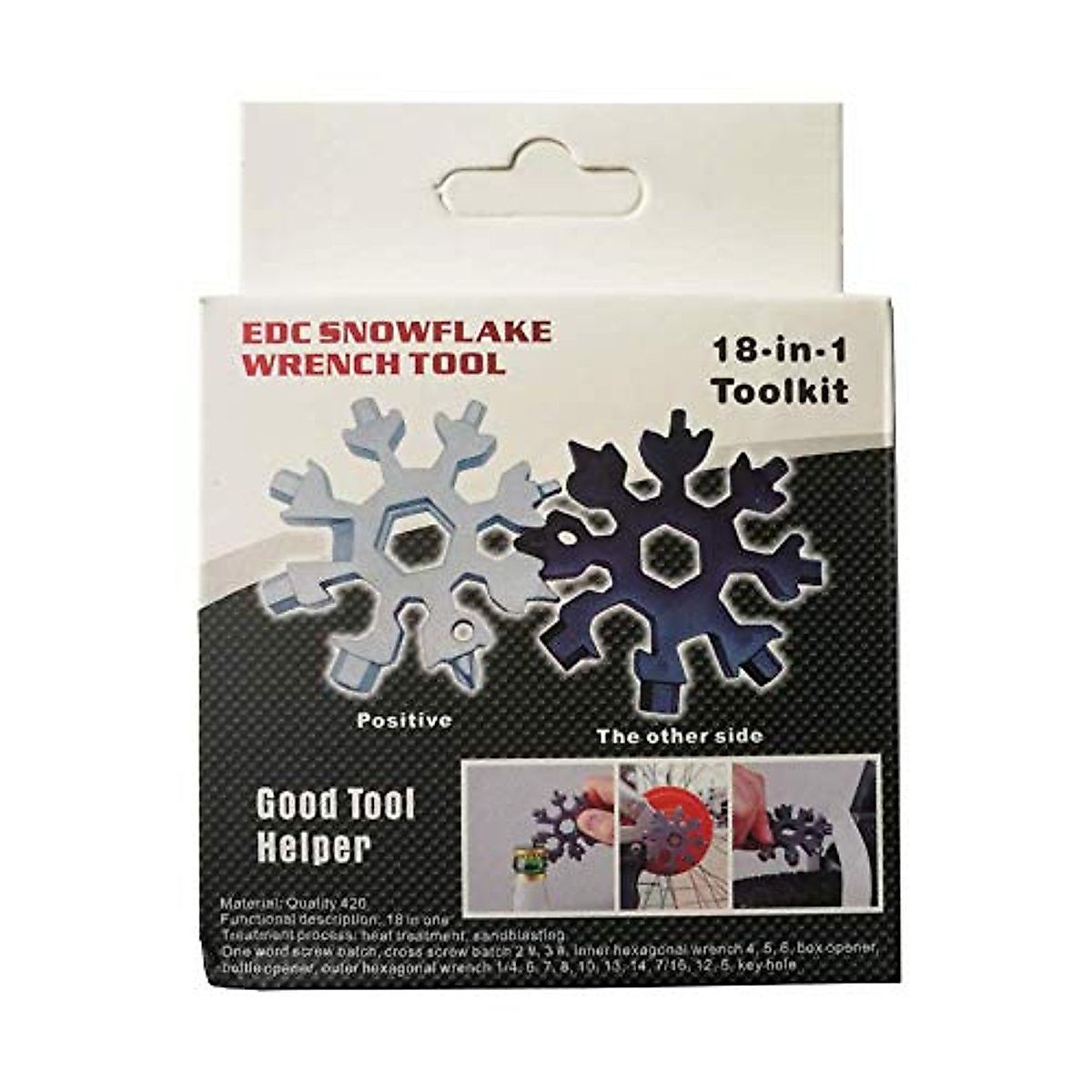 18-in-1 snowflake multi-function tool, snowflake tool, beer opener, great Christmas